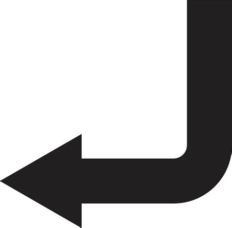 Down Left Corner Arrow Icon Vector Isolated On White Background 36460381 Vector Art At Vecteezy