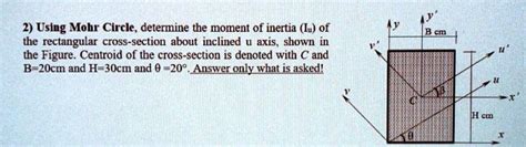 2 using mohr circle determine the moment of inertia iu of the