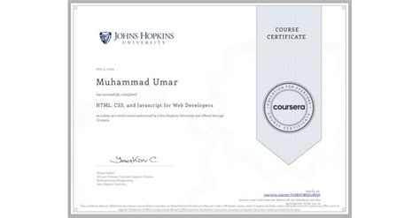 Muhammad Umar On Linkedin Completion Certificate For Html Css And