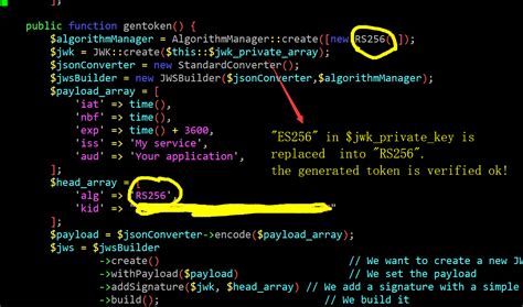 Why Jws Not Allow Rsa And Es256 · Issue 122 · Web Tokenjwt Framework