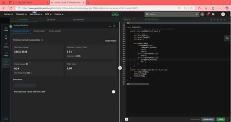 Arraysorting Onepasssolution Gfg160 Geekstreak2025 Prachi Karande