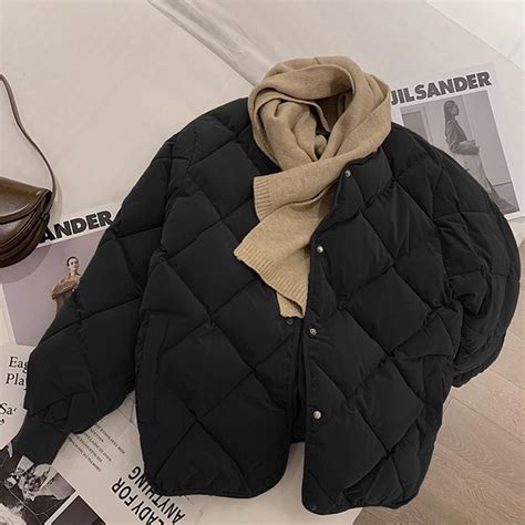 노카라 퀼팅 누빔 시보리 패딩 웰론 경량 패딩 점퍼 빅사이즈 오버핏 깔깔이
