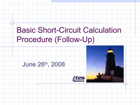 Basic Short Circuit Calculation Procedure Ppt