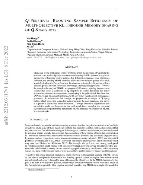 Q Pensieve Boosting Sample Efficiency Of Multi Objective Rl Through
