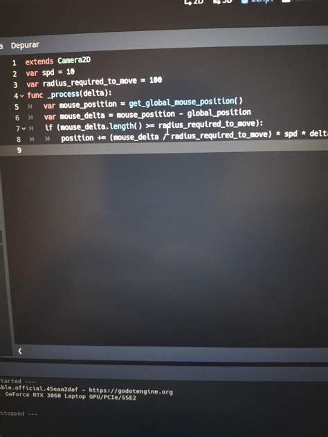 Hello Im New To Godot And Have A Question So Im Trying To Make The Camera So It Follows The