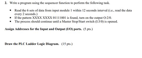 2 Write A Program Using The Sequencer Function To