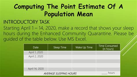 Chapter 4 Estimation Of Parameters Pptx Science