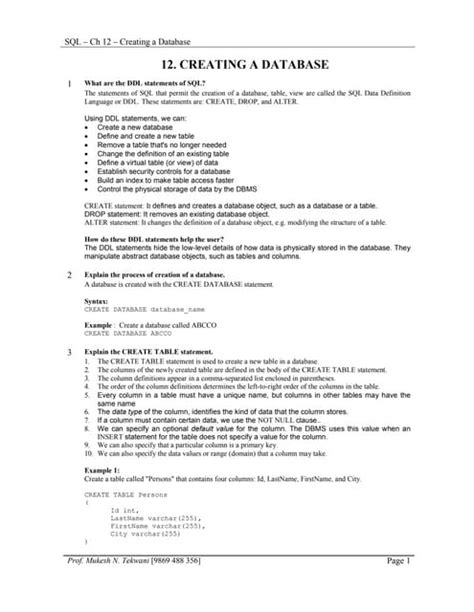 Structured Query Language Sql Lecture 5 Introduction To Databas