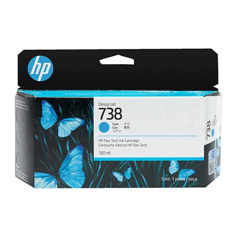 Hp 738 130ml Cyan Ink 498n5a