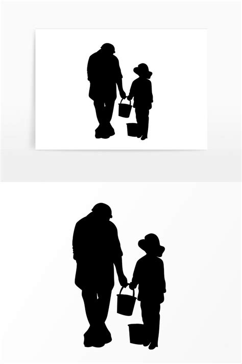 노동절 건설 노동자 검은 실루엣 일러스트 Png Psd 무료 다운로드 Pikbest