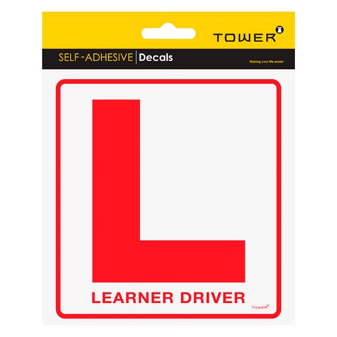 Tower Self Adhesive Learner Driver Decal Pnp