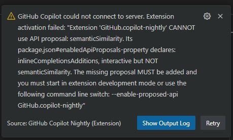 Github Copilot Nightly Copilot X Vs Code Extension Error Community Discussion