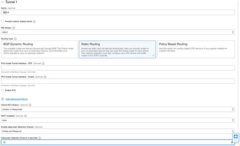 Configure Tunnels With Oracle Cloud IPsec