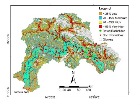 Landslide Susceptibility Map Created Using The Fuzzy Logic Approach