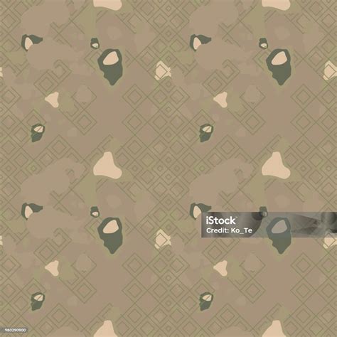 녹색 카키색 올리브 갈색 색상에서 군사 위장 원활한 패턴 가리기에 대한 스톡 벡터 아트 및 기타 이미지 가리기 갈색 그린