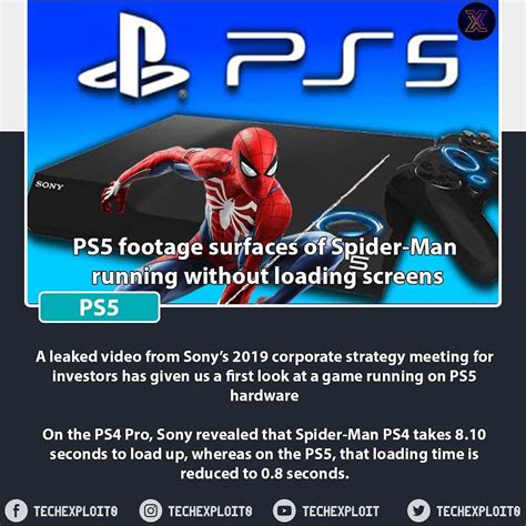 tech exploit ps5 footage surfaces of spider man running