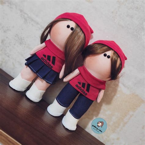 خرید و قیمت ست عروسک روسی دختر و پسر اسمرت دامن و شلوار لی سرخابی 20