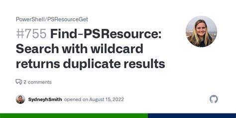 Find Psresource Search With Wildcard Returns Duplicate Results · Issue 755 · Powershell