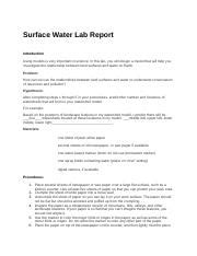 Understanding The Relationship Between Land Surfaces And Water Course Hero