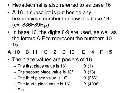 ppt binary hexadecimal and base 10 powerpoint presentation free