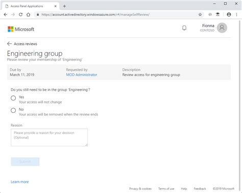 在访问评审中评审自己对组和应用的访问权限 Microsoft Entra Id Governance Microsoft Learn