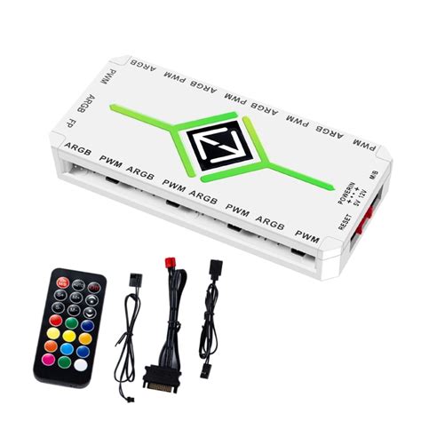 bofeer 1 to 9 ports 3 in 1 5v 3 pin argb controller cooling fan hub