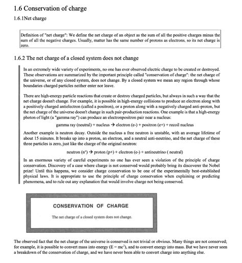 Solved Conservation Of Charge Net Charge Chegg Com