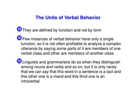 Ppt Verbal Function Intraverbals And Verbal Learning Thematic Intraverbal Classes Intraverbal