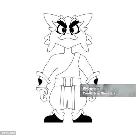 중국 용 만화 캐릭터의 형태로 신비로운 소림 전사 채색 스타일 기사 사람의 역할에 대한 스톡 벡터 아트 및 기타 이미지 기사