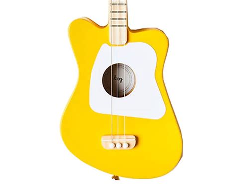 Loog Mini 3 String Acoustic Yellow Reverb