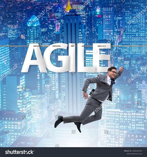 Agile Transformation Concept Businessman Walking On Stock Photo 2209293347 Shutterstock