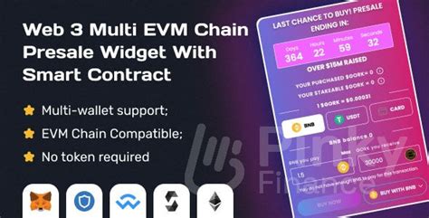web 3 multi evm chain presale widget with smart contract web 3