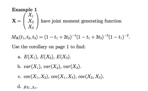 solved x x 1 x 2 x 3 have have joint moment generating