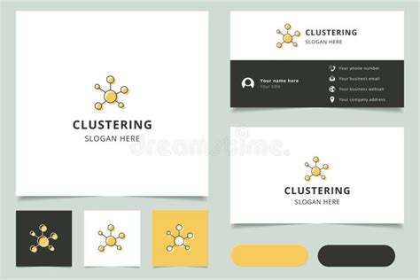 Clustering Logo Design With Editable Slogan Branding Book And Business