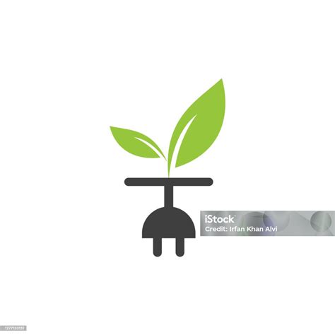 에코 플러그 벡터 로고 디자인 리프 플러그 에너지 로고 컨셉 0명에 대한 스톡 벡터 아트 및 기타 이미지 0명 과학 나무 Istock
