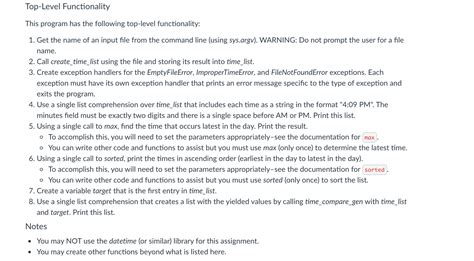 Solved Python Time Processor Summary Create A Python Program