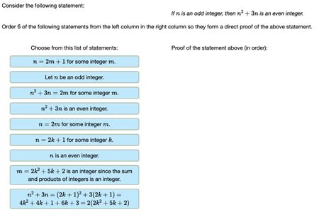 Consider The Following Statement If N Is An Odd Integer Then N N Is An Even Integer