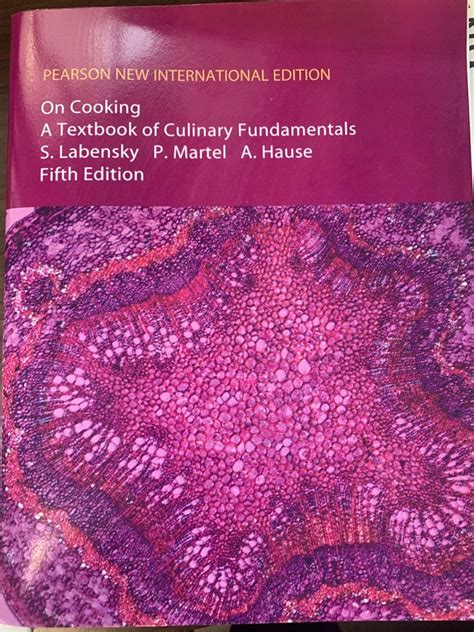Pearson New International Edition On Cooking A Textbook Of Culinary