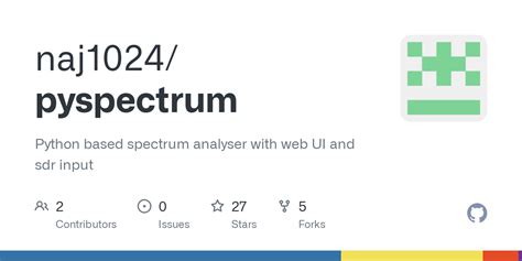 Github Naj1024pyspectrum Python Based Spectrum Analyser With Web Ui And Sdr Input