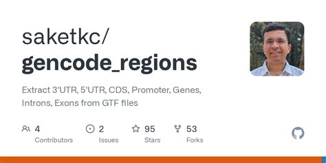Github Saketkc Gencode Regions Extract 3utr 5utr Cds Promoter Genes Introns Exons