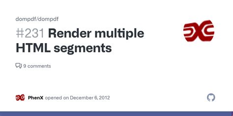 Render Multiple HTML Segments Issue 231 Dompdf Dompdf GitHub