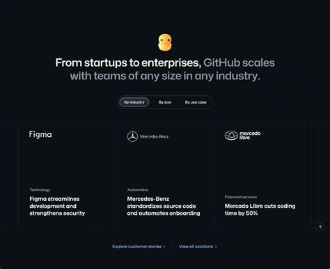 Github Package Page Section Source Feature Section Design Design