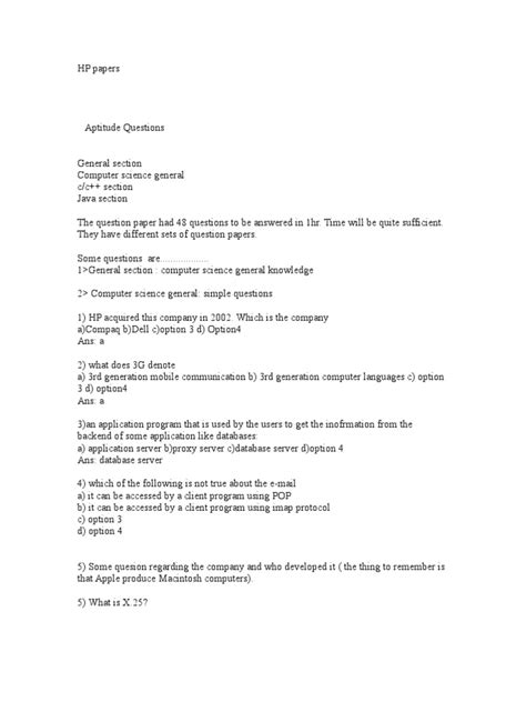 Hp Papers Pdf C Programming Language Java Programming Language