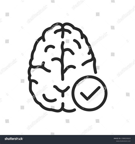 Cognitive Health Good Brain Icon Thin Stock Vector Royalty Free 2396203619 Shutterstock