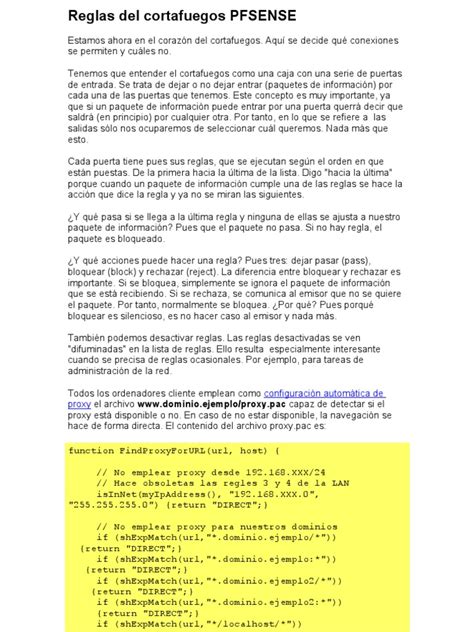 reglas del cortafuegos pfsense pdf cortafuegos informática