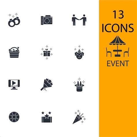 Event Icons Set Event Pack Symbol Vector Elements For Infographic Web
