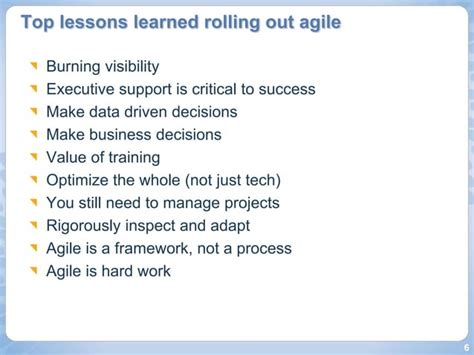 agile lessons learned from the trenches pptx