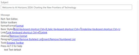 rich text control not not rendering in custom page power platform