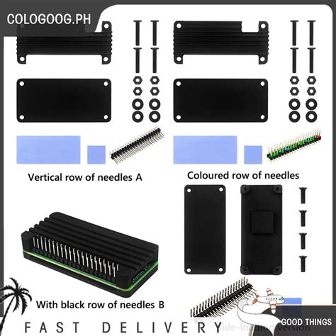 For Raspberry Pi Zero 2w Aluminum Shell Kit Cooling Enclosure W Pin