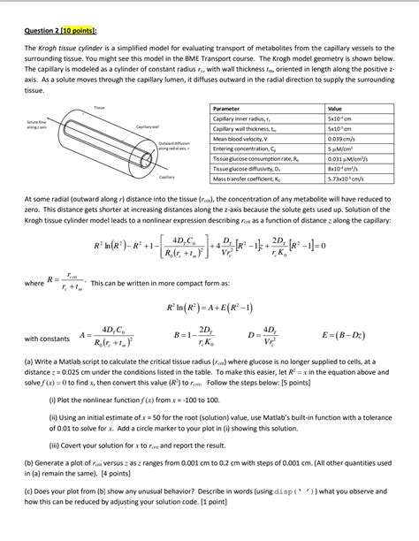 Solved Question 2 10 ﻿points Matlab Is The Program Used